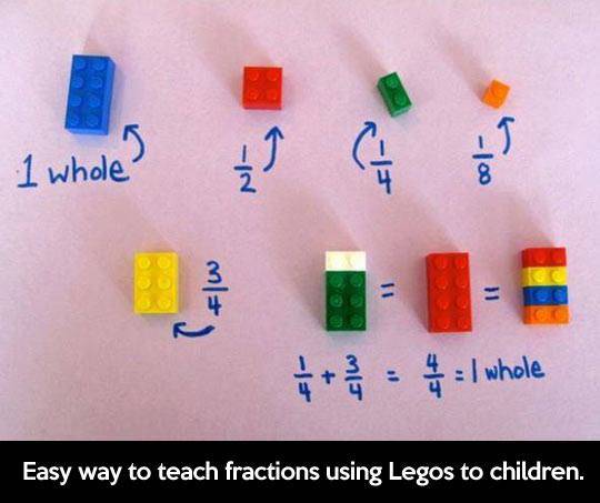 Easy Way To Teach Fractions Using Legos To Children 9buz